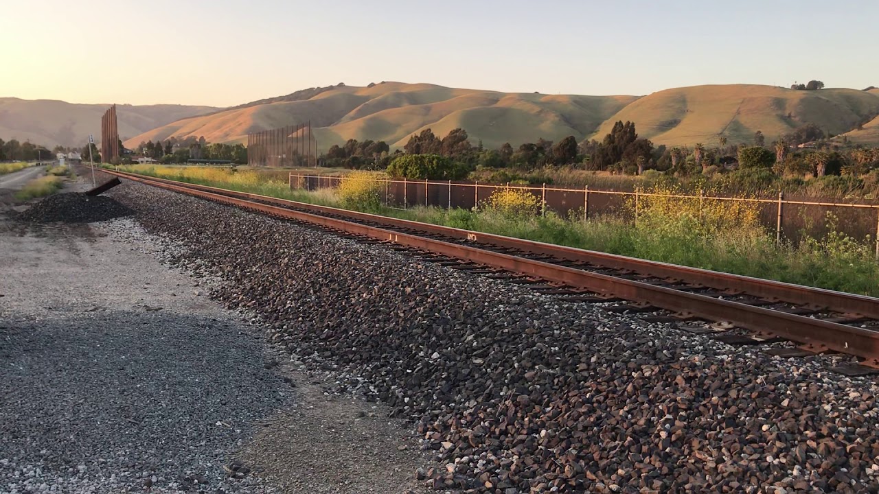 Green screen train track and hills - YouTube