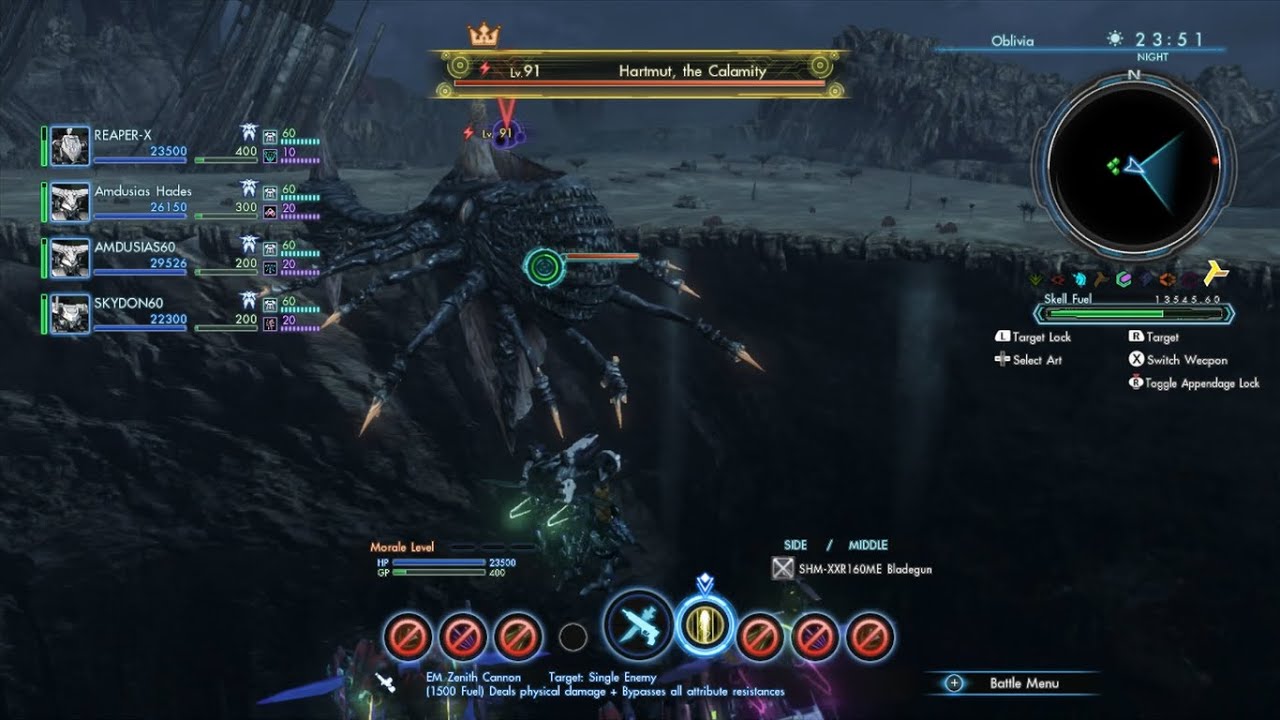 Xenoblade Chronicles X - Elvira, Luciel & Hartmut (LV90+) in 1 hit with ...