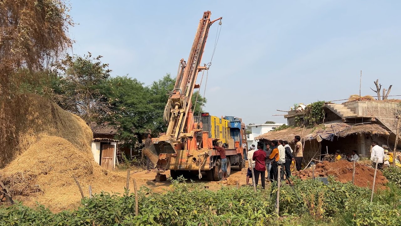 Borewell Drilling - 5 Hp Motor 195 Feet Deep boring With Coconut water ...