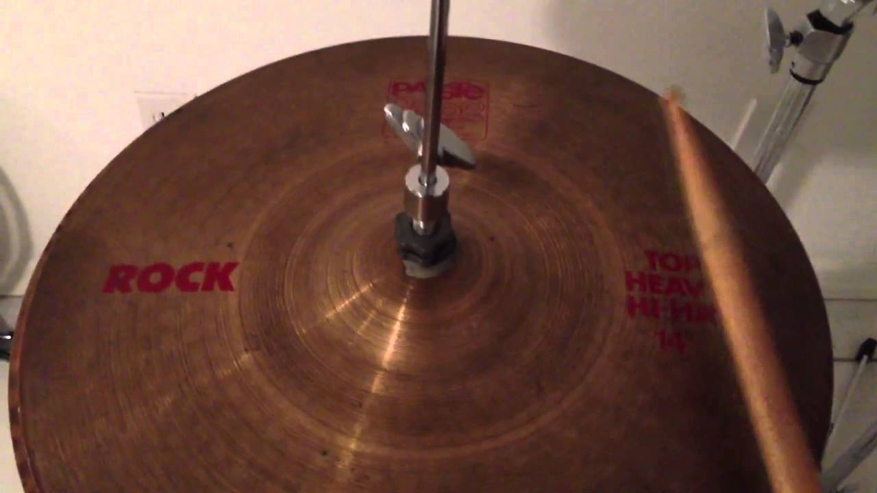 Vintage 1981 Paiste 2002 14" Rock Hi Hats 1007/1043Gr - YouTube