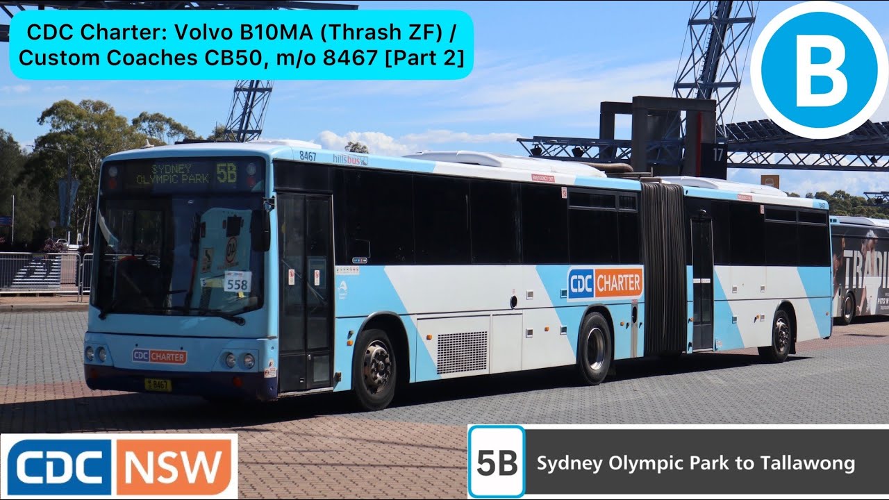 CDC Charter: Volvo B10MA (Thrash ZF) / Custom Coaches CB50, m/o 8467 ...