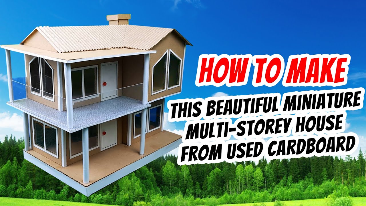 diy how to make a beautiful miniature multi storey house from used ...