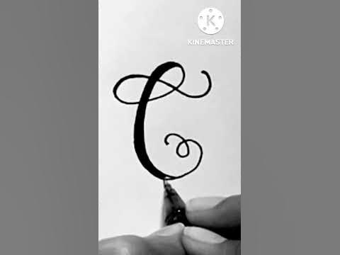 Calligraphy alphabet C || #drawing #calligraphy - YouTube