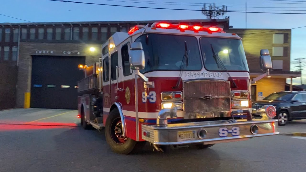 Paterson NJ Fire Department Spare Engine 3(acting Engine 5) Responding ...