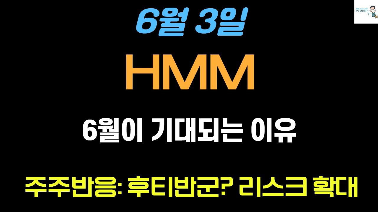 [HMM 주가전망] 리스크 확대와 HMM 주가의 관계성, 그리고 수급 분석 #HMM주가 #HMM주가전망 #HMM종목분석 - YouTube
