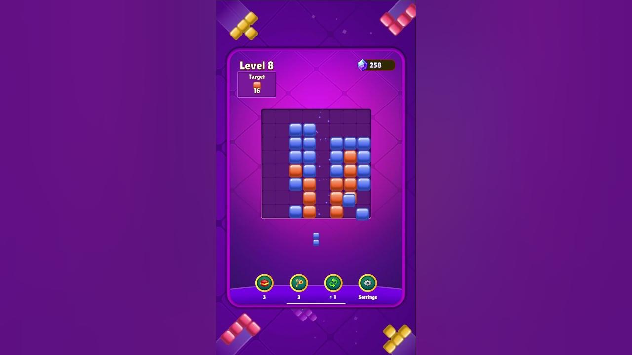 Block Match Puzzle Game : Level complete Gameplay - YouTube