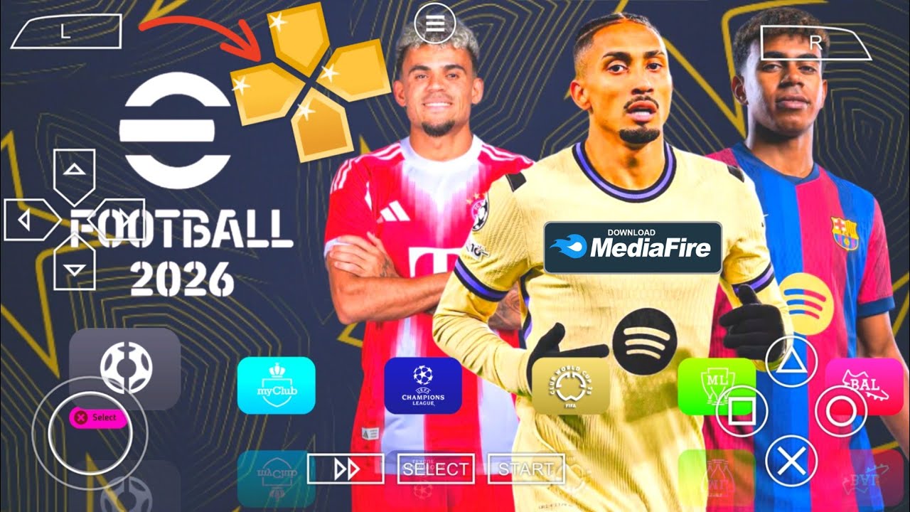 eFOOTBALL 2026 PPSSPP | PES 26 PPSSPP CAMERA PS5 | PES 2026 PPSSPP ...