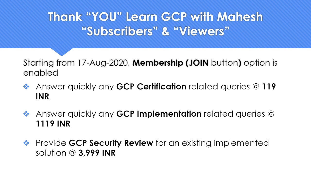 Starting from 17-Aug-2020, Membership (JOIN button) option is enabled ...