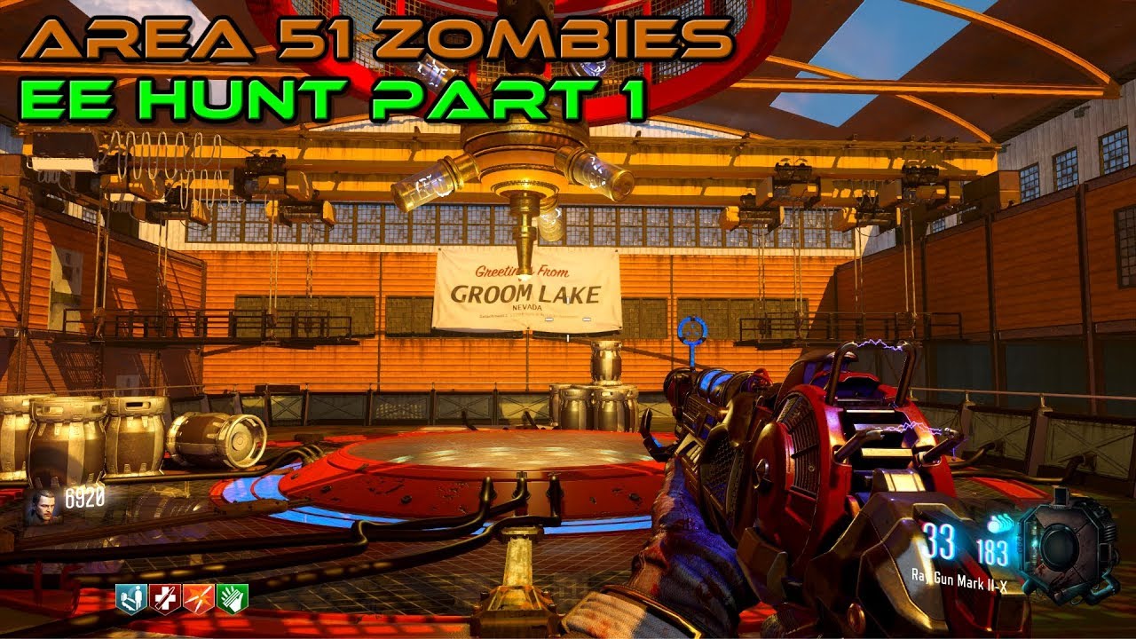 Bo3 New Custom Zombies Area 51 EE Hunt Part 1 - Collecting All The Ray ...