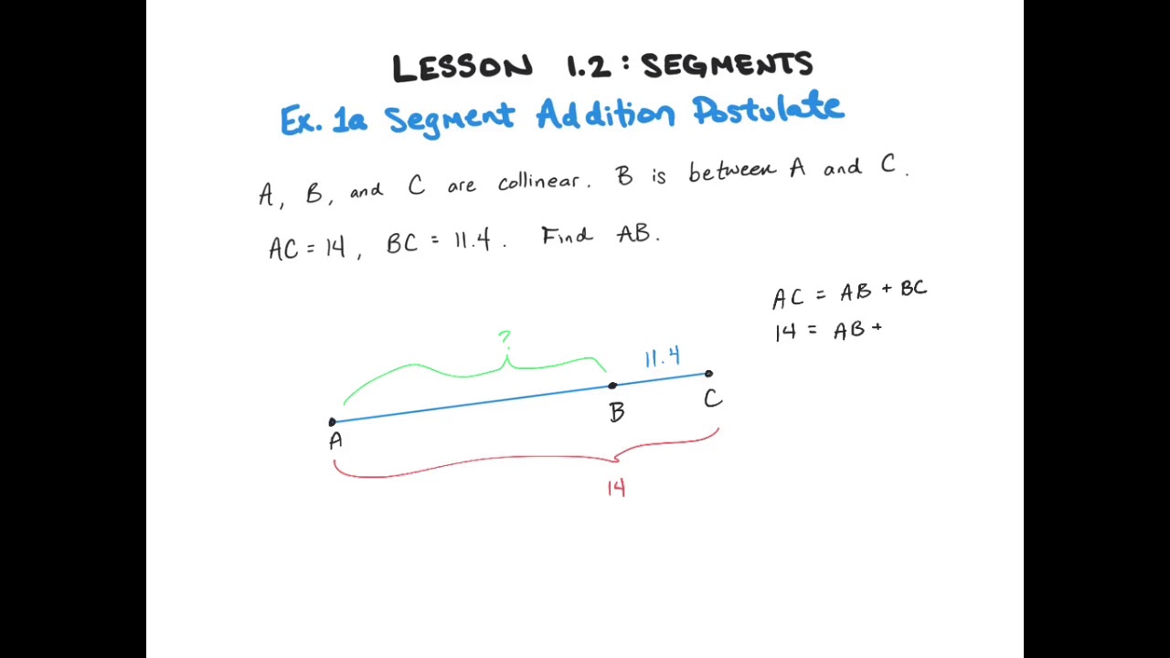 Segment Addition example 1a - YouTube