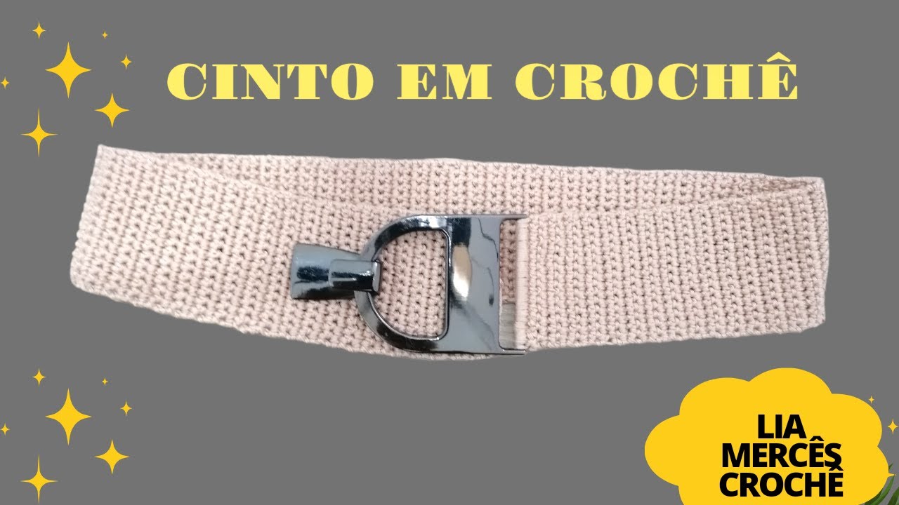 CINTO DE CROCHÊ ELEGANTE MODERNO RÁPIDO SUPER ECONÔMICO PASSO A PASSO ...
