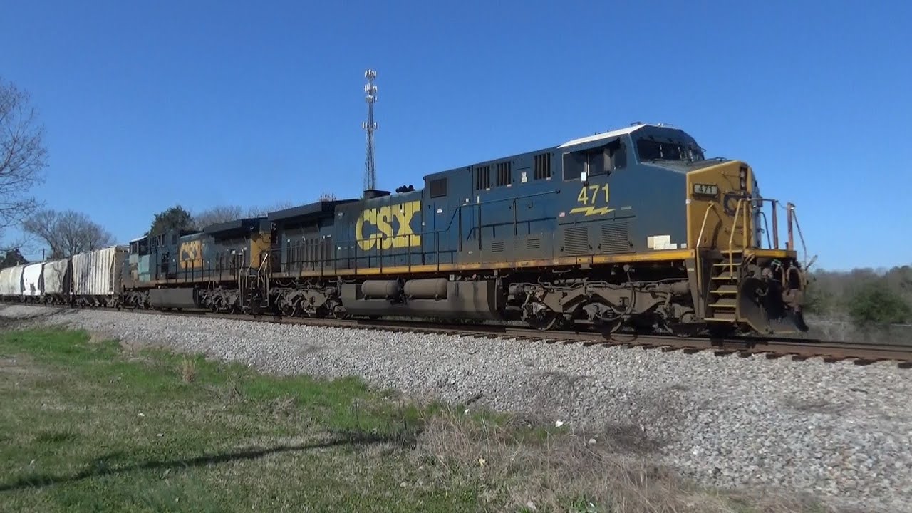 CSXT 471 Leads CSX Train Q583 At Chester SC - YouTube