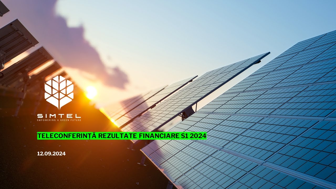 Simtel Team - Teleconferință rezultate financiare S1 2024 - YouTube