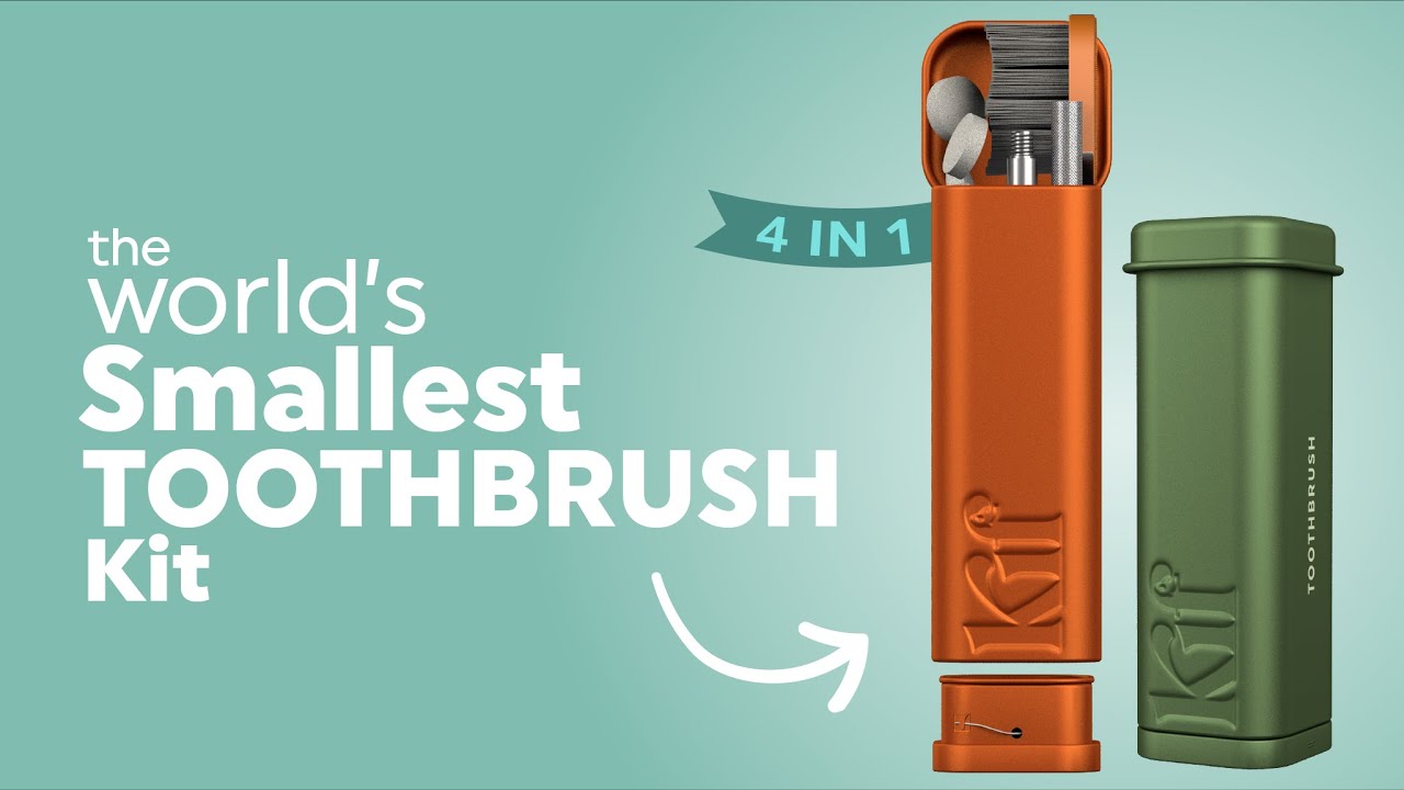 KIF | Pocket-Sized Titanium Toothbrush Kit For On-The-Go - YouTube