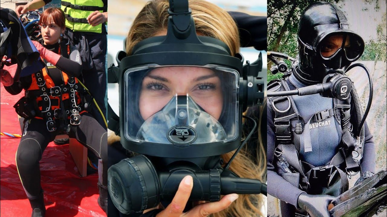 Professional Divers and their Professional gear dresses and latex full ...
