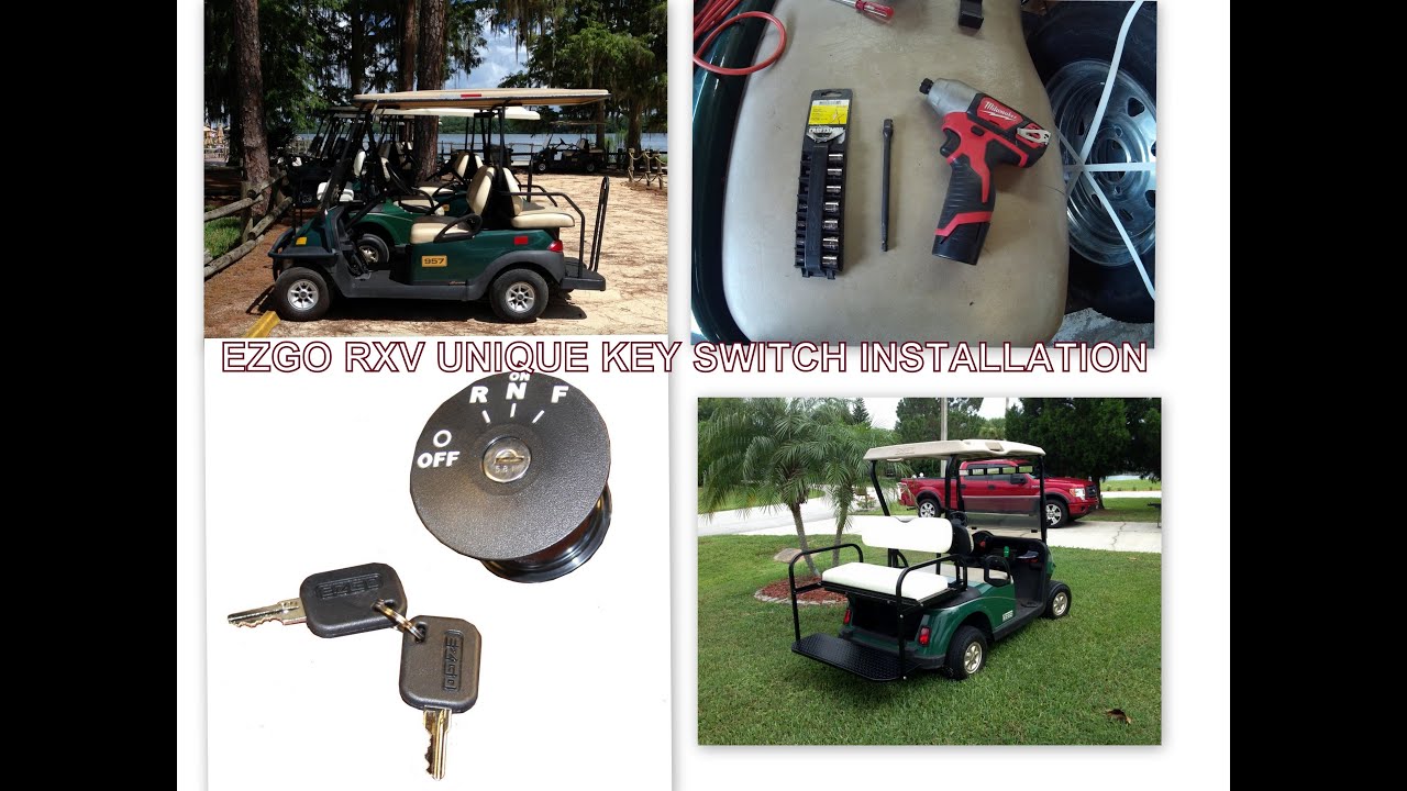 EZGO RXV Unique Key Switch Installation - YouTube