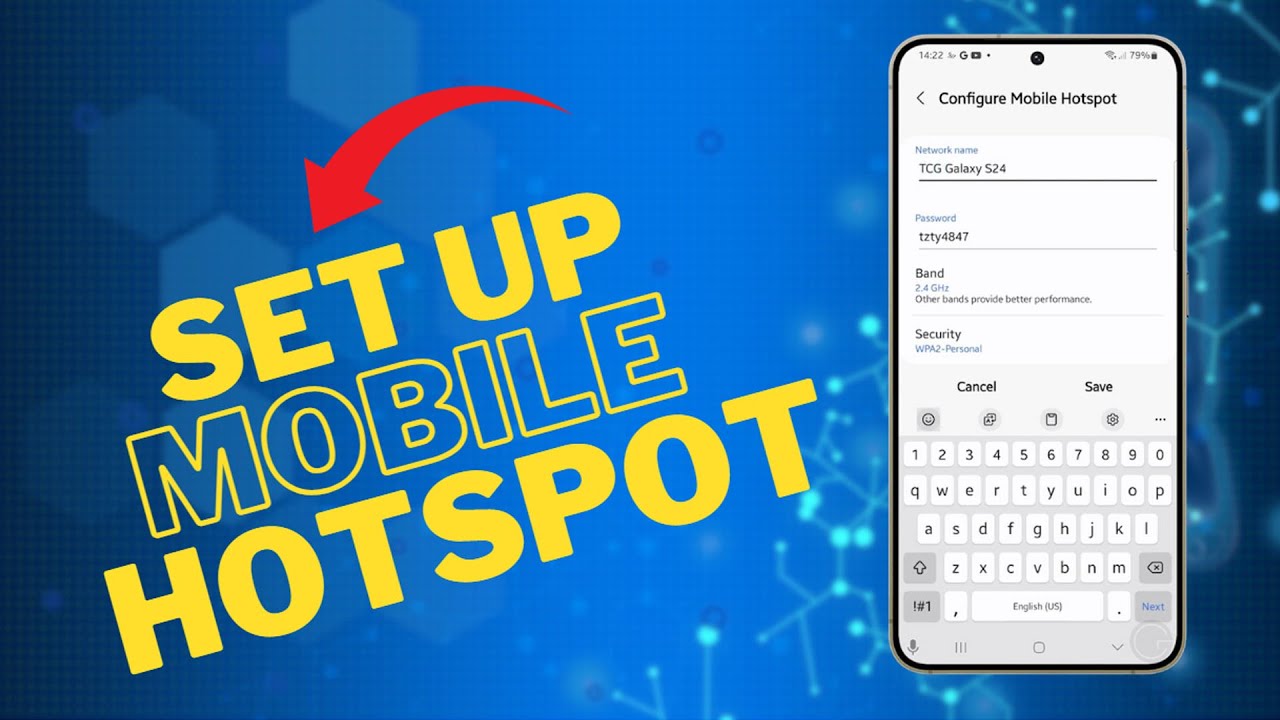 How To Set Up Mobile Hotspot On A Samsung Galaxy S24 - YouTube