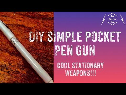 The Simplest DIY Pen Gun| Life Hacks| Stationary Weapons| The Crafty ...