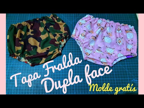 como fazer tapa fraldas Dupla face P/ iniciantes!Moldes Gratis!