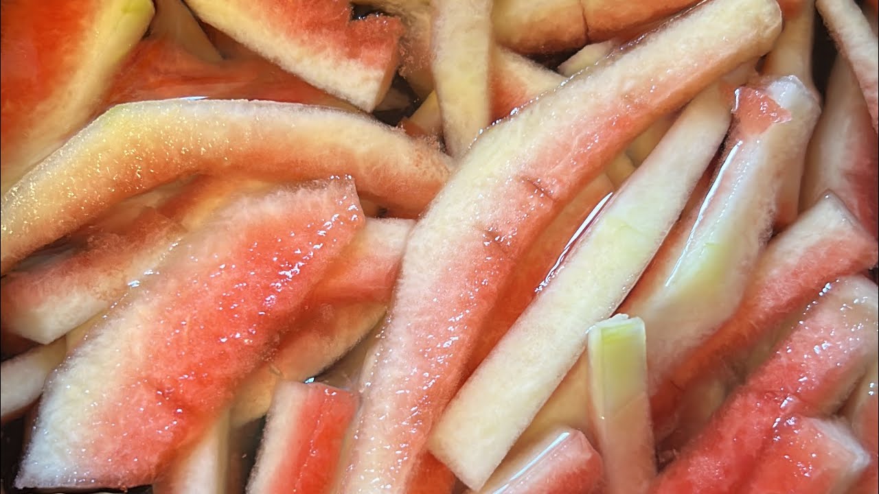 Easy Candied watermelon rinds - YouTube