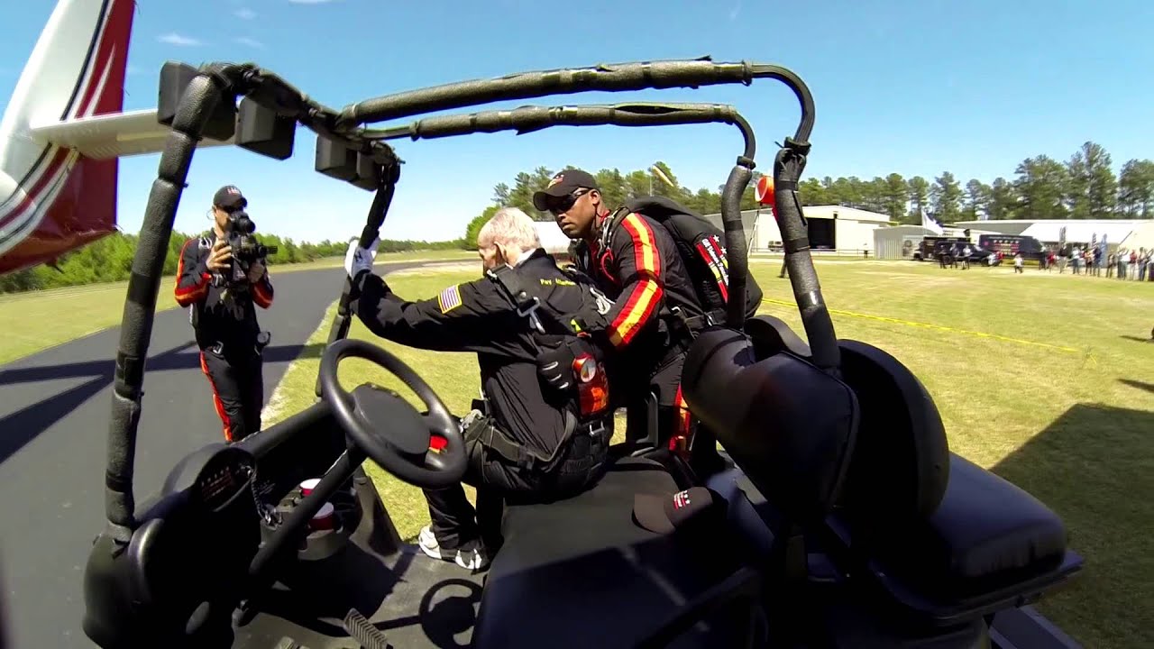 Col.Hal Shook 95th Birthday jump! - YouTube