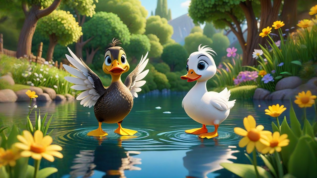 Five Dancing Ducks Go Quack Quack Quack | Fun Kids Song | Nursery ...