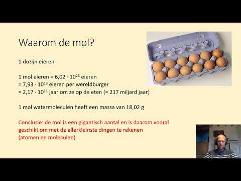 De mol (=getal van Avogadro) en molaire massa (=molmassa) - YouTube