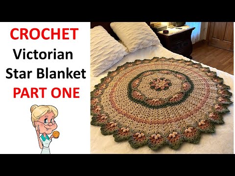 Lion Brand Victorian Star Blanket Tutorial Part 1  #lionbrand