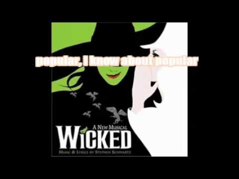 Popular from Wicked (with lyrics) - YouTube