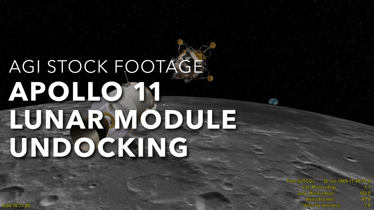 Stock footage: Apollo 11 LM undocking - YouTube