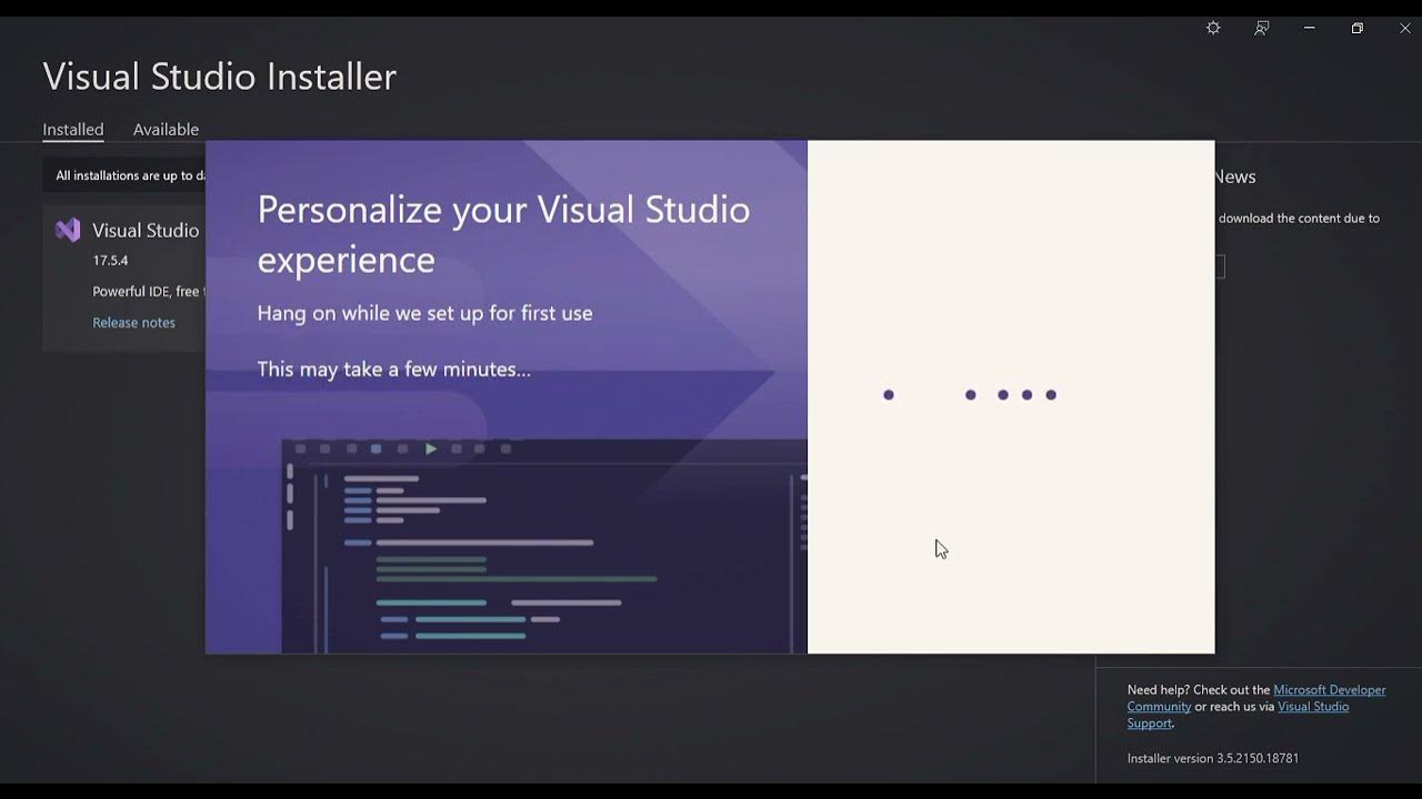 Installation - Microsoft Visual Studio from Scratch - YouTube