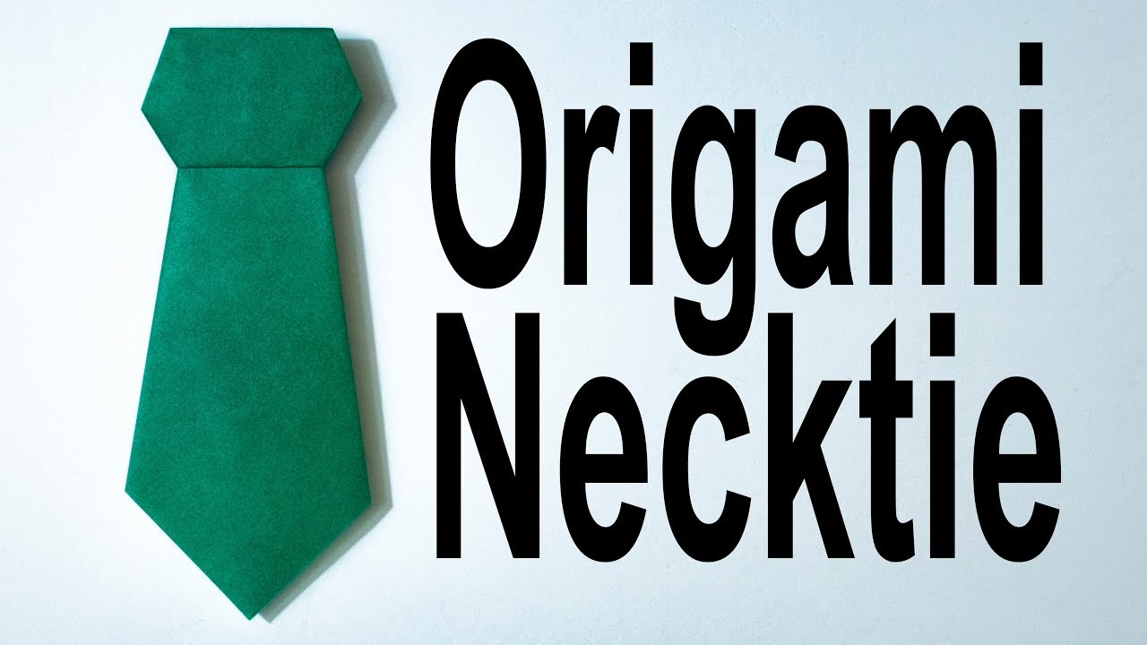 Origami Necktie Tutorial (Traditional) - YouTube
