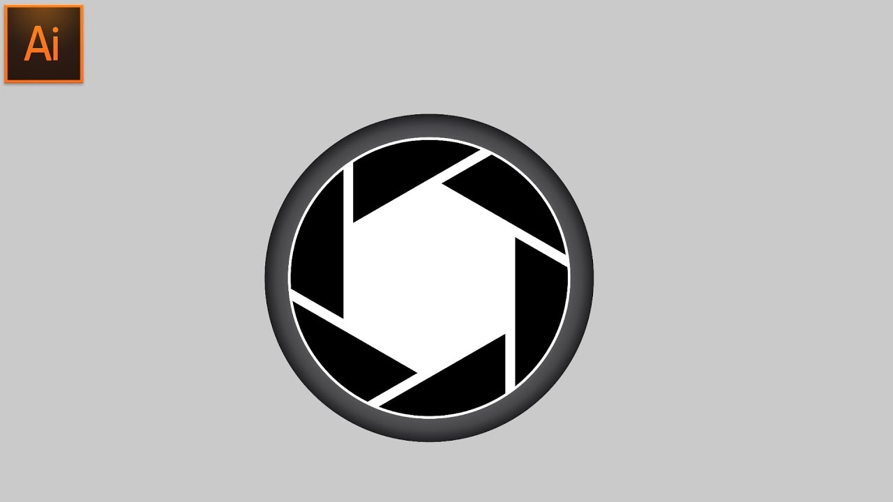 How to Create Shutter Symbol In Adobe Illustrator Tutorial - YouTube