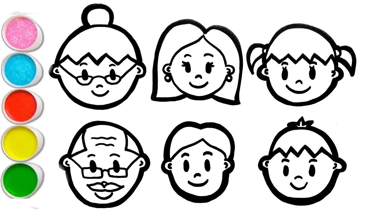 Family Drawing for Kids and Toddlers! | Easy Drawing for Children - YouTube