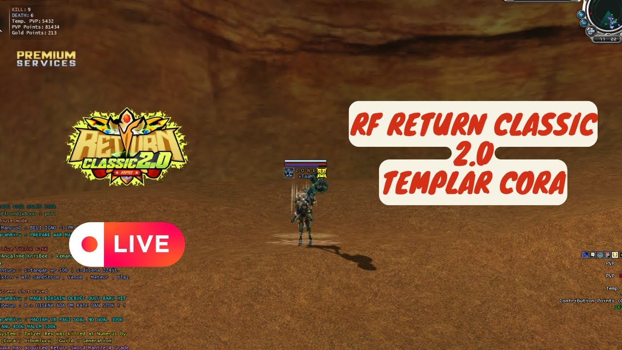 🔴[ LIVE ] PVP Cora Templar #rfreturnclassic #return - YouTube