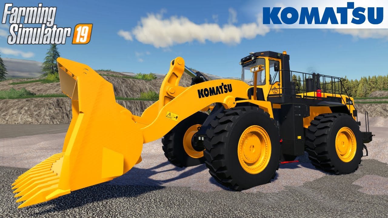Farming Simulator 19 - KOMATSU WA900 Huge Mining Loader Working In A ...