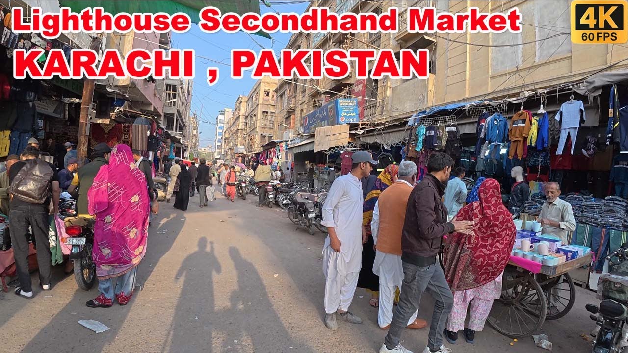 Lighthouse Secondhand Market Karachi Walking | Pakistan | Full Mooni ...