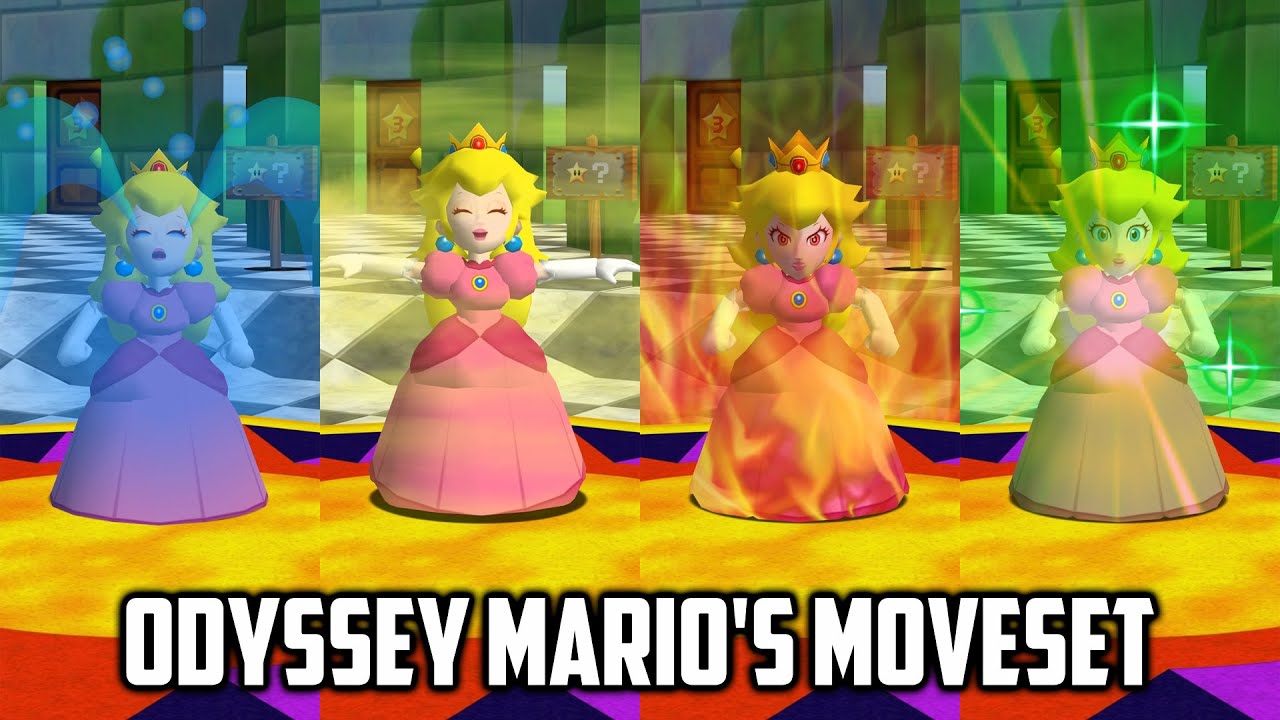 ⭐ Super Mario 64 PC Port - Odyssey Mario's Moveset v6.0.0 - Peach - YouTube