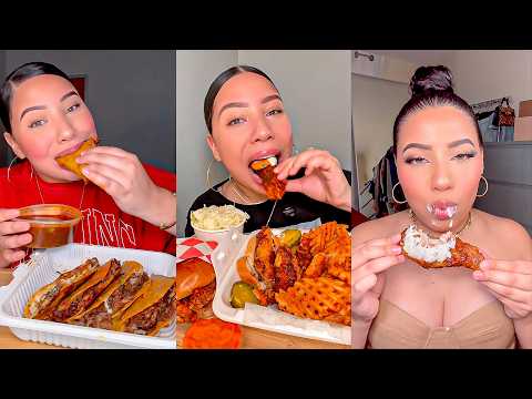 Claudiaeatsgood Best Mukbang ASMR #6 | Crispy Bonchon, Dave's Chicken & Taco Bell Burrito