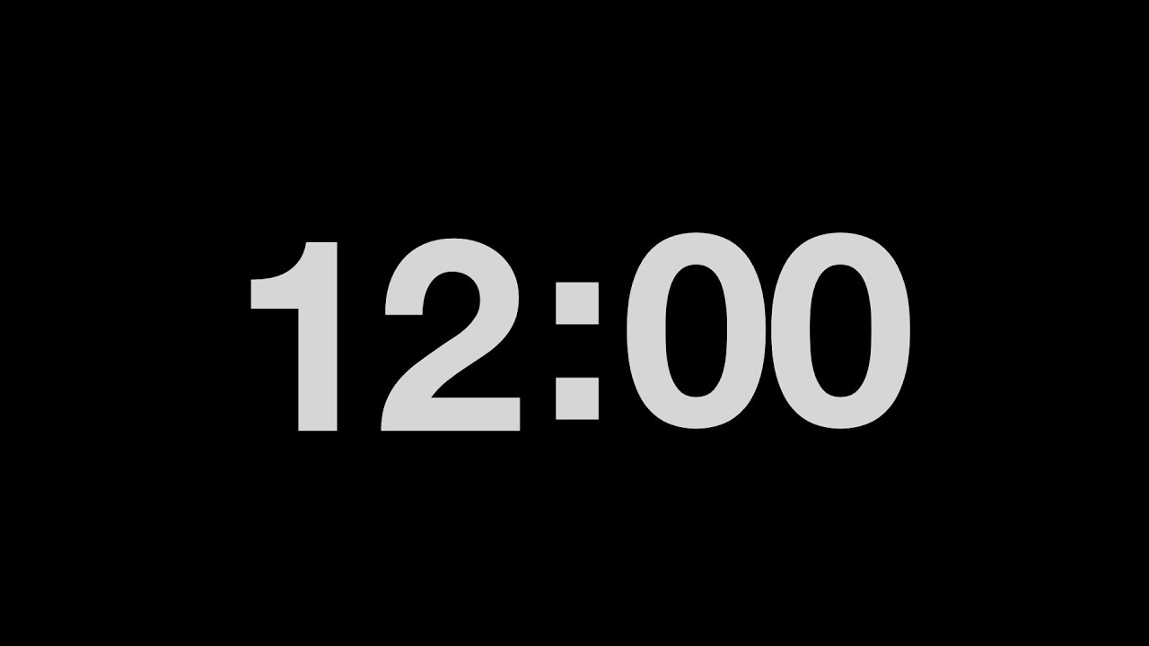 12 Minute Timer ⎜ Timer of focus ⎜ - YouTube
