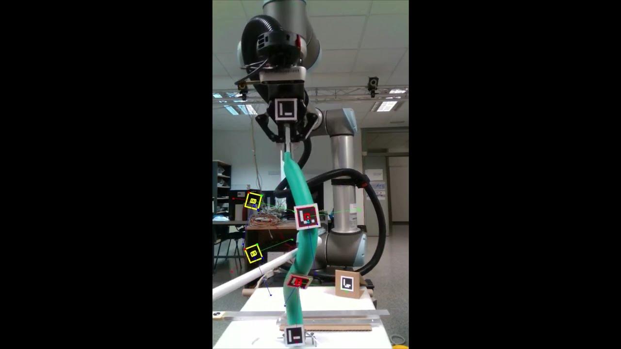 3D shape servoing of a deformable linear object under external disturbances - YouTube