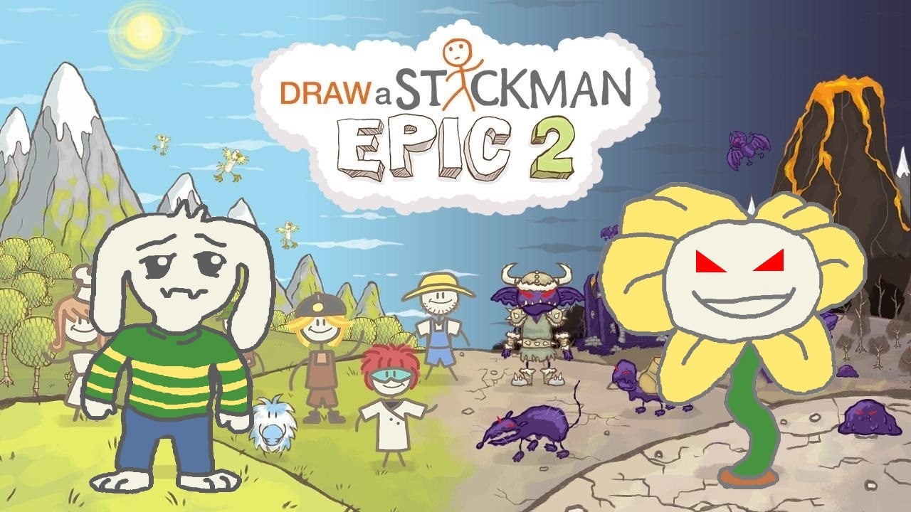 Guide AZ - Draw a Stickman Epic 2 Gameplay - Undertale Asriel vs Flowey ...
