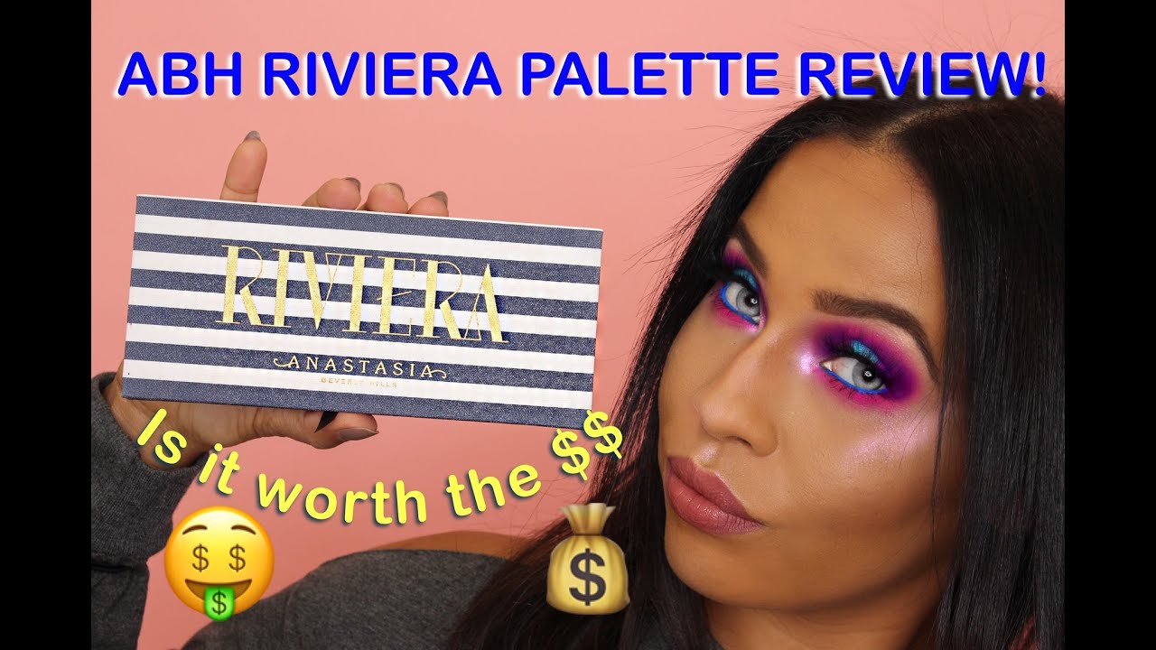ABH RIVIERA PALETTE SWATCHES, REVIEW, & HALO EYE TUTORIAL ...