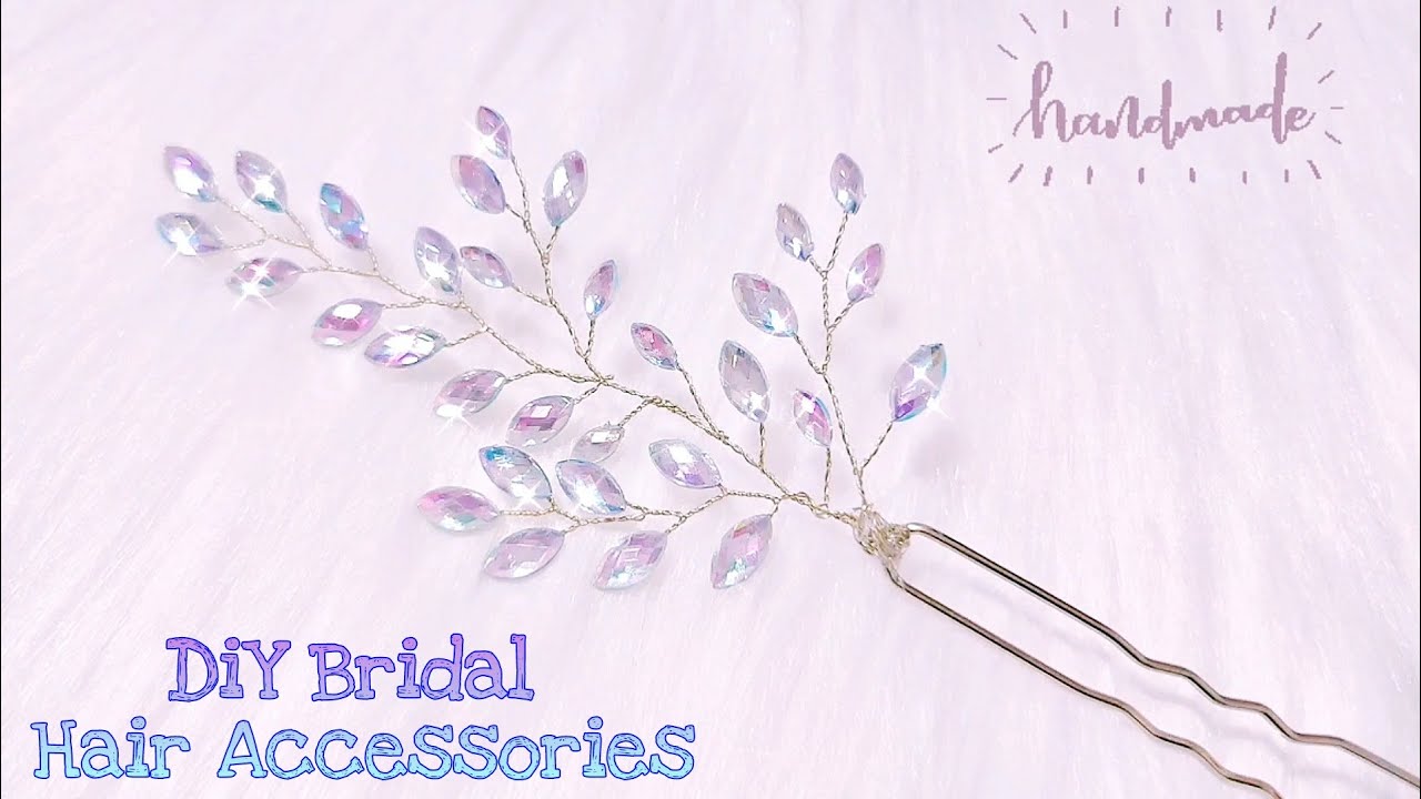 DIY ️Handmade Bridal Hair Accessories🧵制作新娘发饰 💎 - YouTube