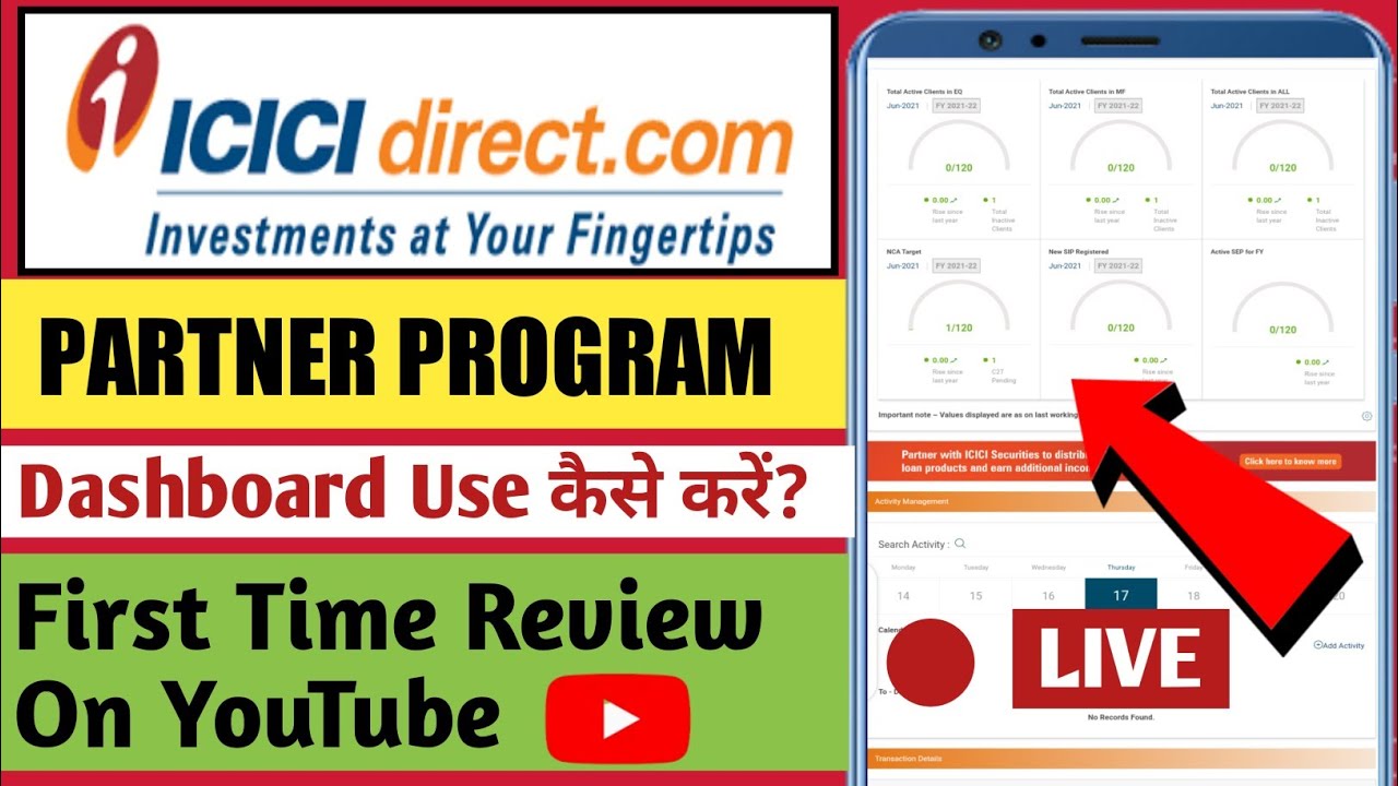 how to use icici partner program dashboard | icici direct partner refer ...