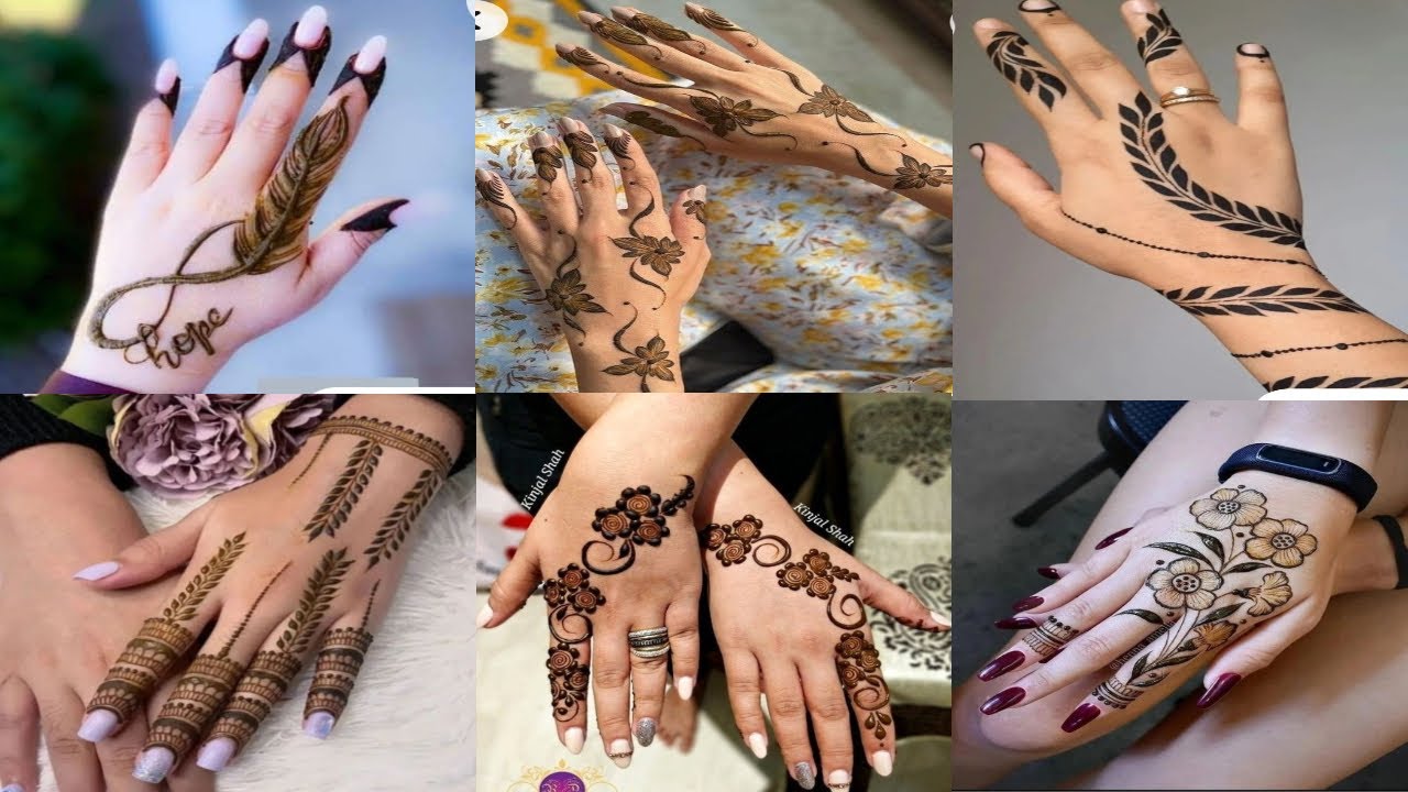 Simple Back Hand Bell Mehndi Designs For Girls | Mehndi Collection 2023 ...