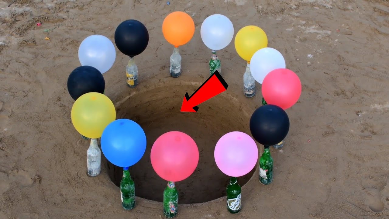 10 Balloons Domino Vs Hydrogen Gas Balloon Amazing Experiment 😱 सच में ...