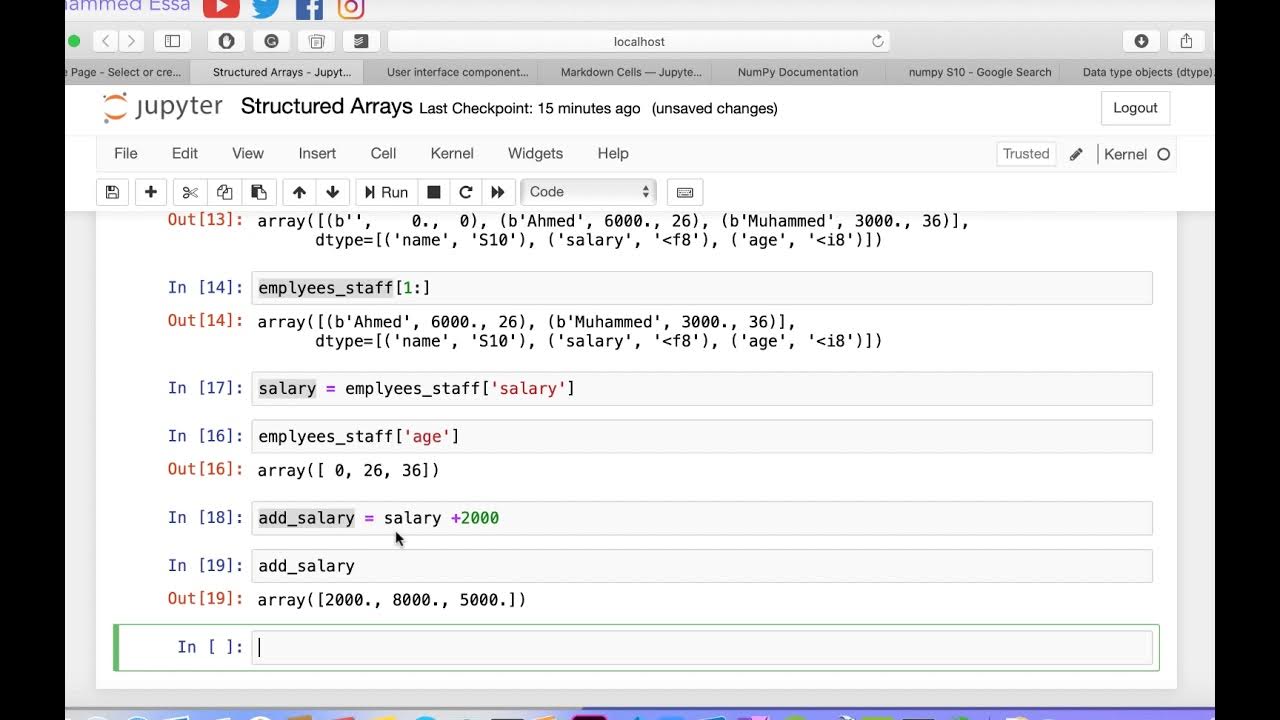 22 Data Science NumPy Structured Array - YouTube