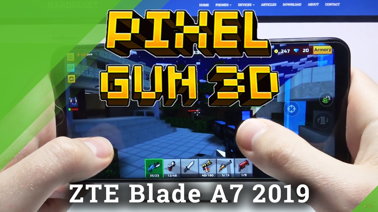 Gameplay of Pixel Gun 3D on ZTE Blade A7 2019 – Efficiency Test