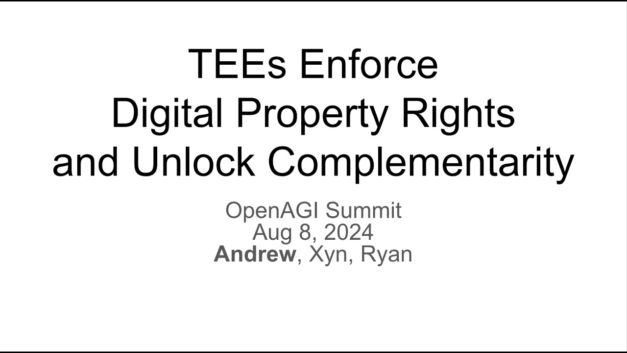 TEEs Enforce Digital Property Rights and Unlock Complementarity ...